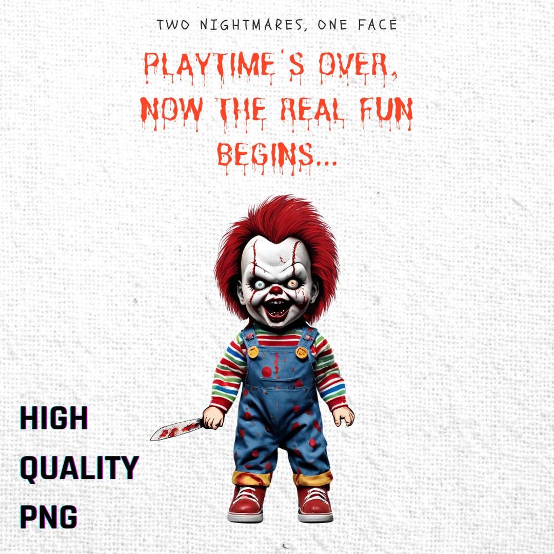 Thug Life, Pennywise X Chucky Png, Halloween Horror Movie Png, Series ...
