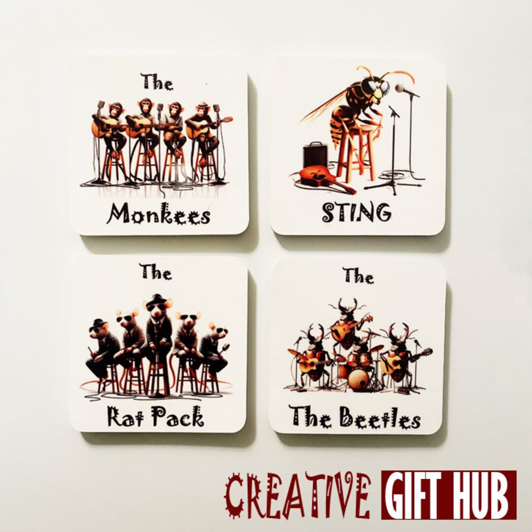 Music Legend Fridge Magnets the Beetles, the Monkees, Sting, the Rat ...