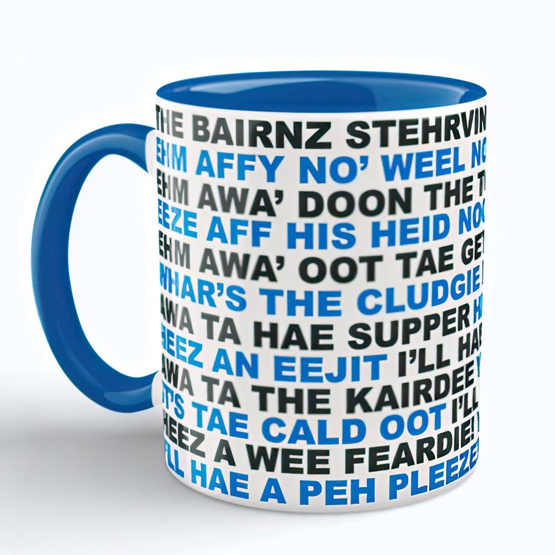 Funny Dundee Dialect Mug | Proper Dundonian Gift | Scots Sayings Coffee ...