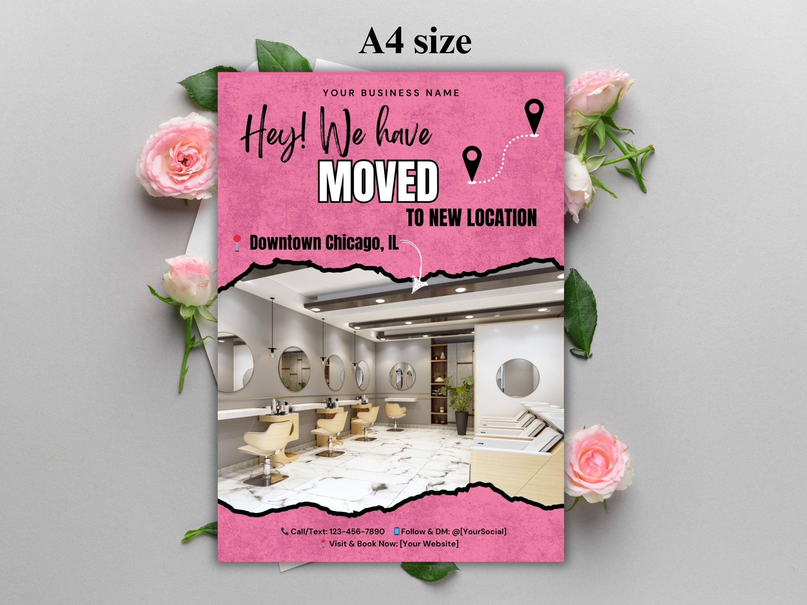 We Have Moved DIY New Location Flyer Editable, Location Announcement ...