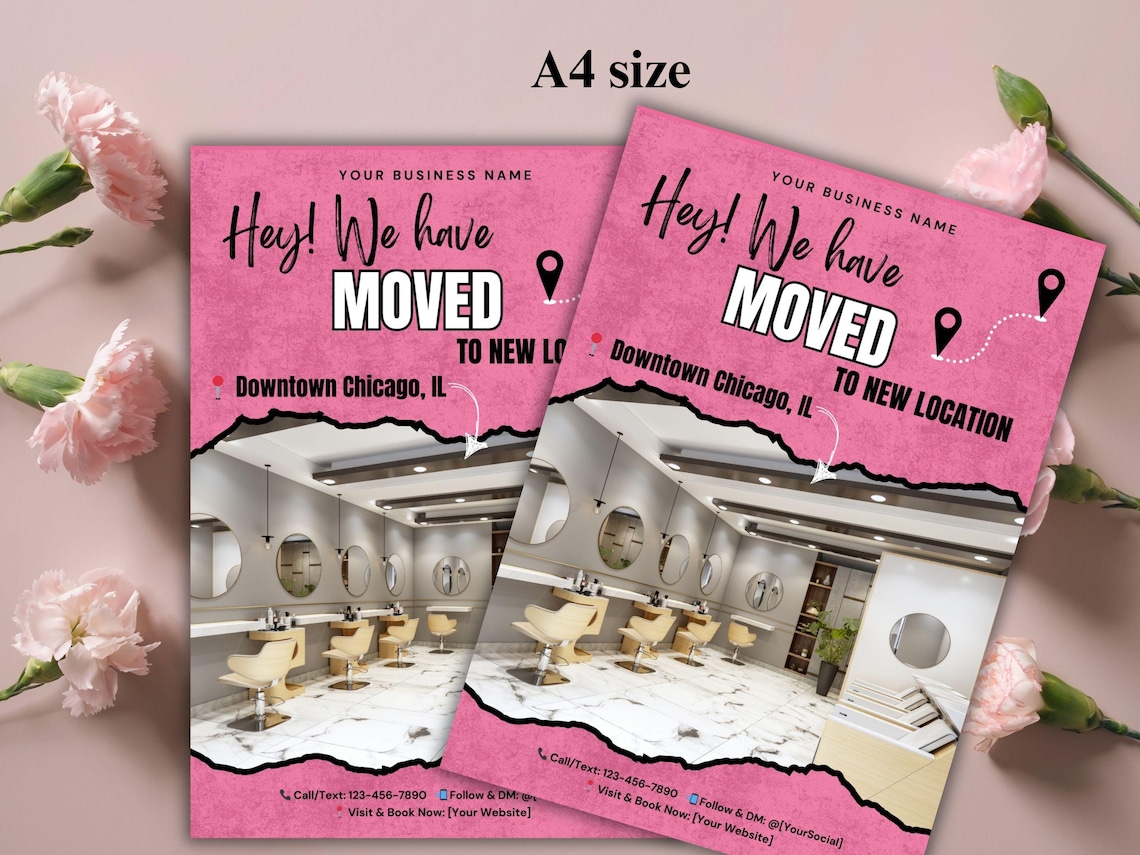 We Have Moved DIY New Location Flyer Editable, Location Announcement ...