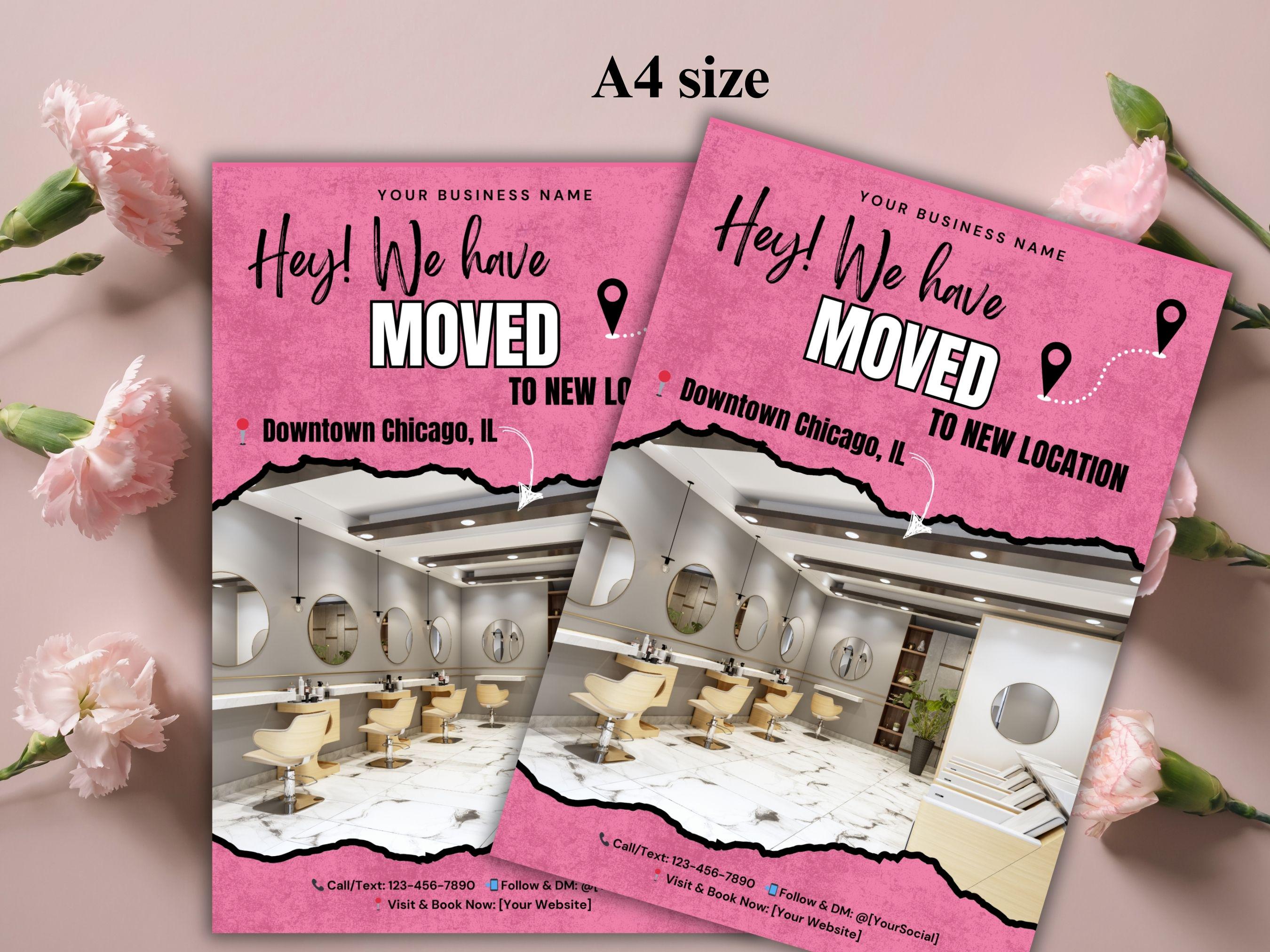 We Have Moved DIY New Location Flyer Editable, Location Announcement ...
