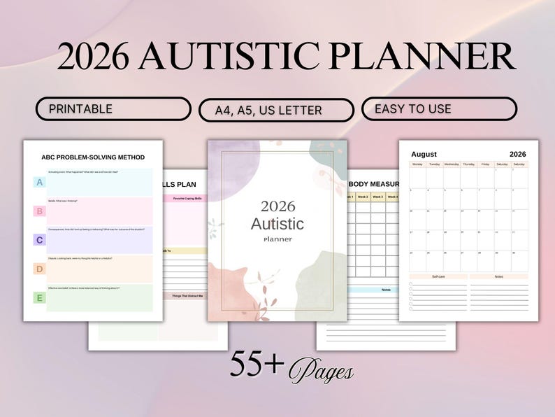 2026 Neurodivergent Planner Printable | 55 Page Daily Planner PDF | A4 ...
