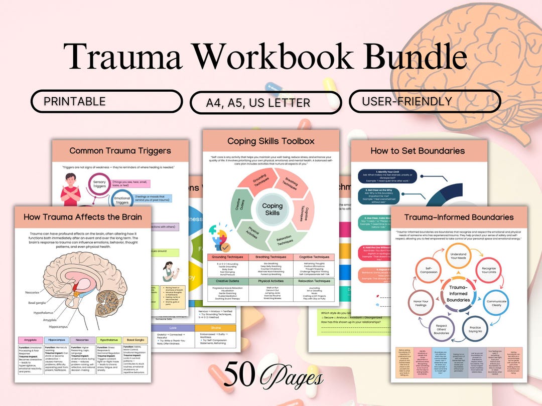Trauma Recovery Worksheets, Exercises and Activities for Therapists ...