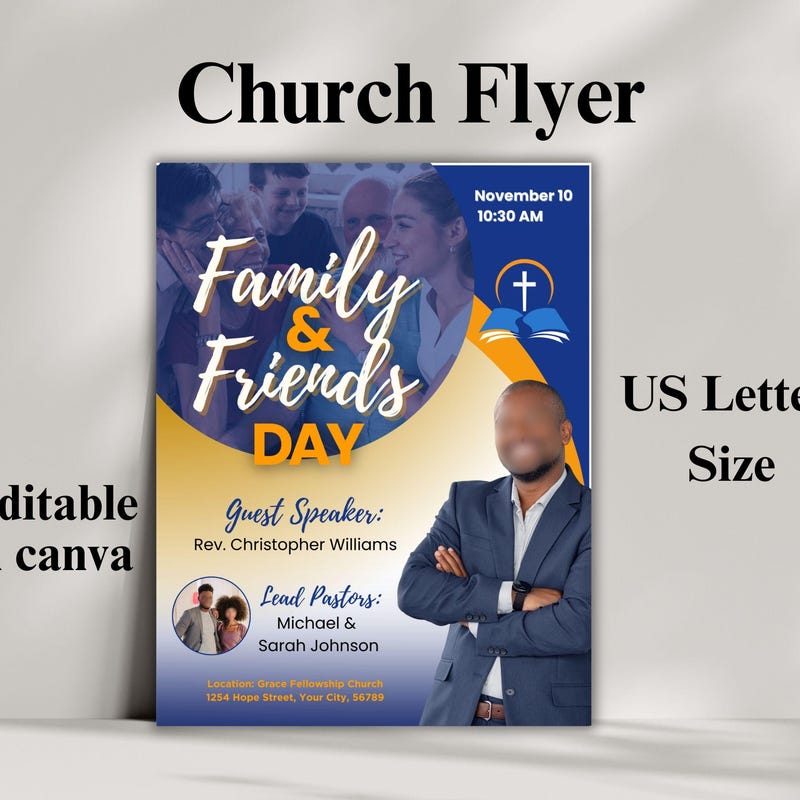 Family and Friends Day Program Template - Etsy