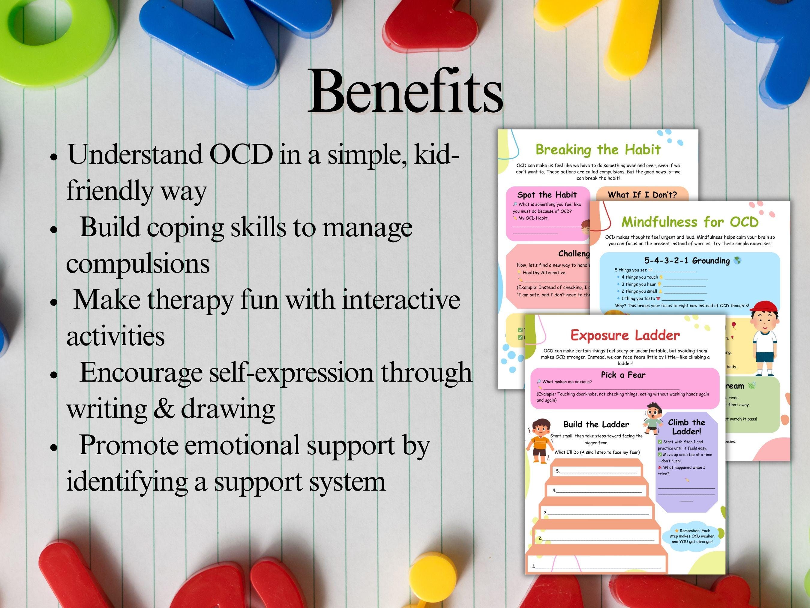 OCD Flashcards for Kids, OCD Worksheets Printable, OCD Therapy Games ...