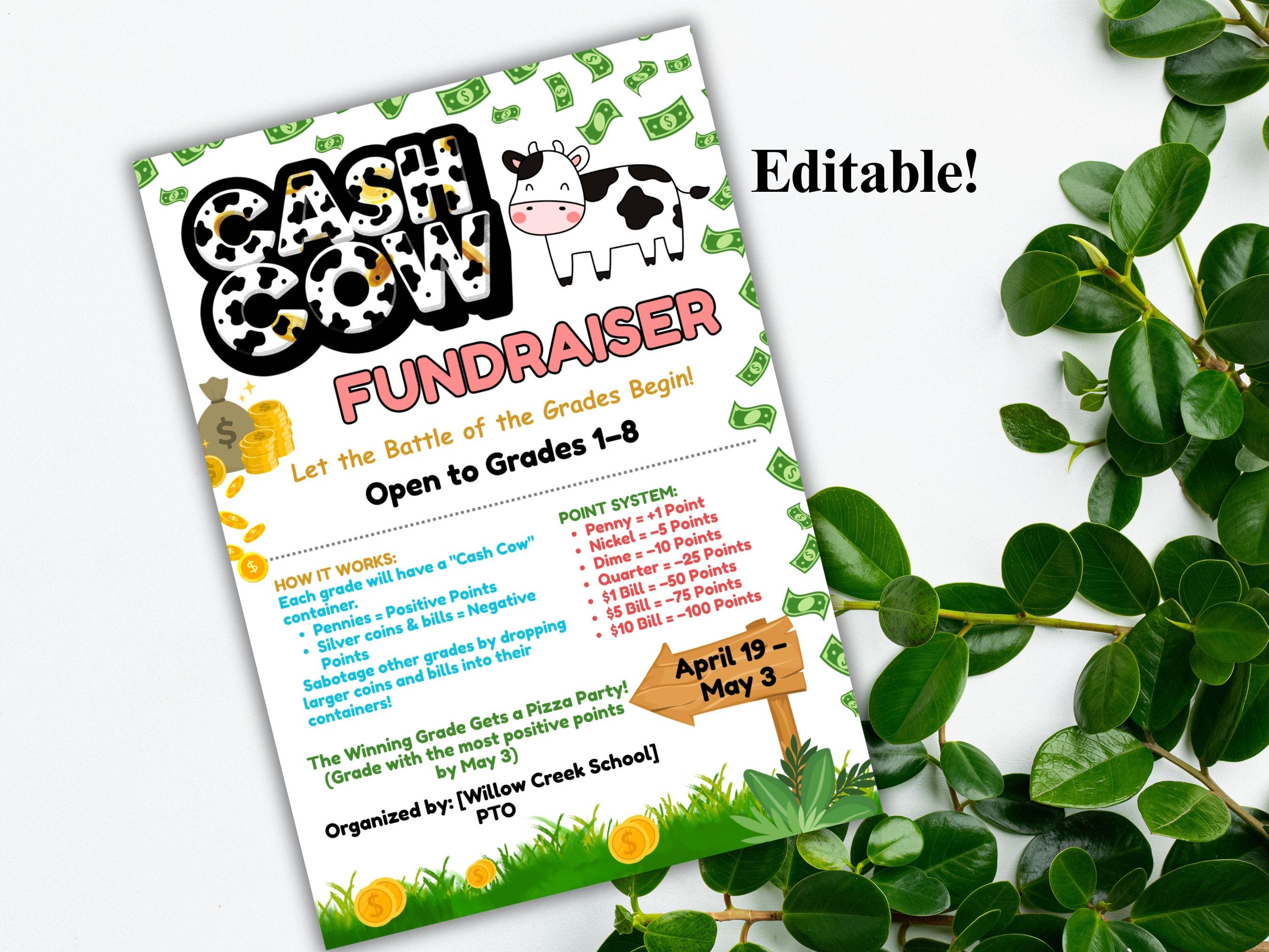 Editable Money-themed Fundraiser Flyer Template, Printable Donation ...