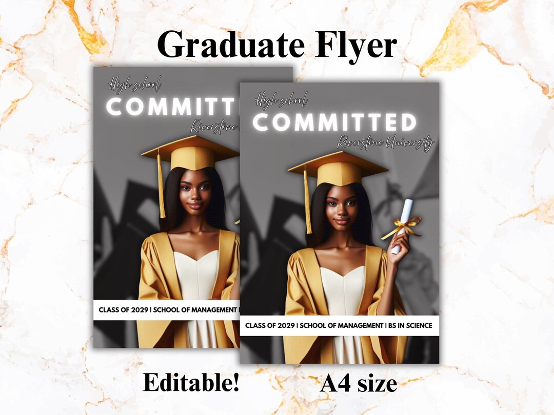 College Decision Day Flyer Template, Senior Graduation Announcement ...