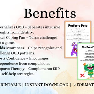 OCD Flashcards for Kids, OCD Worksheets Printable, OCD Therapy Games ...
