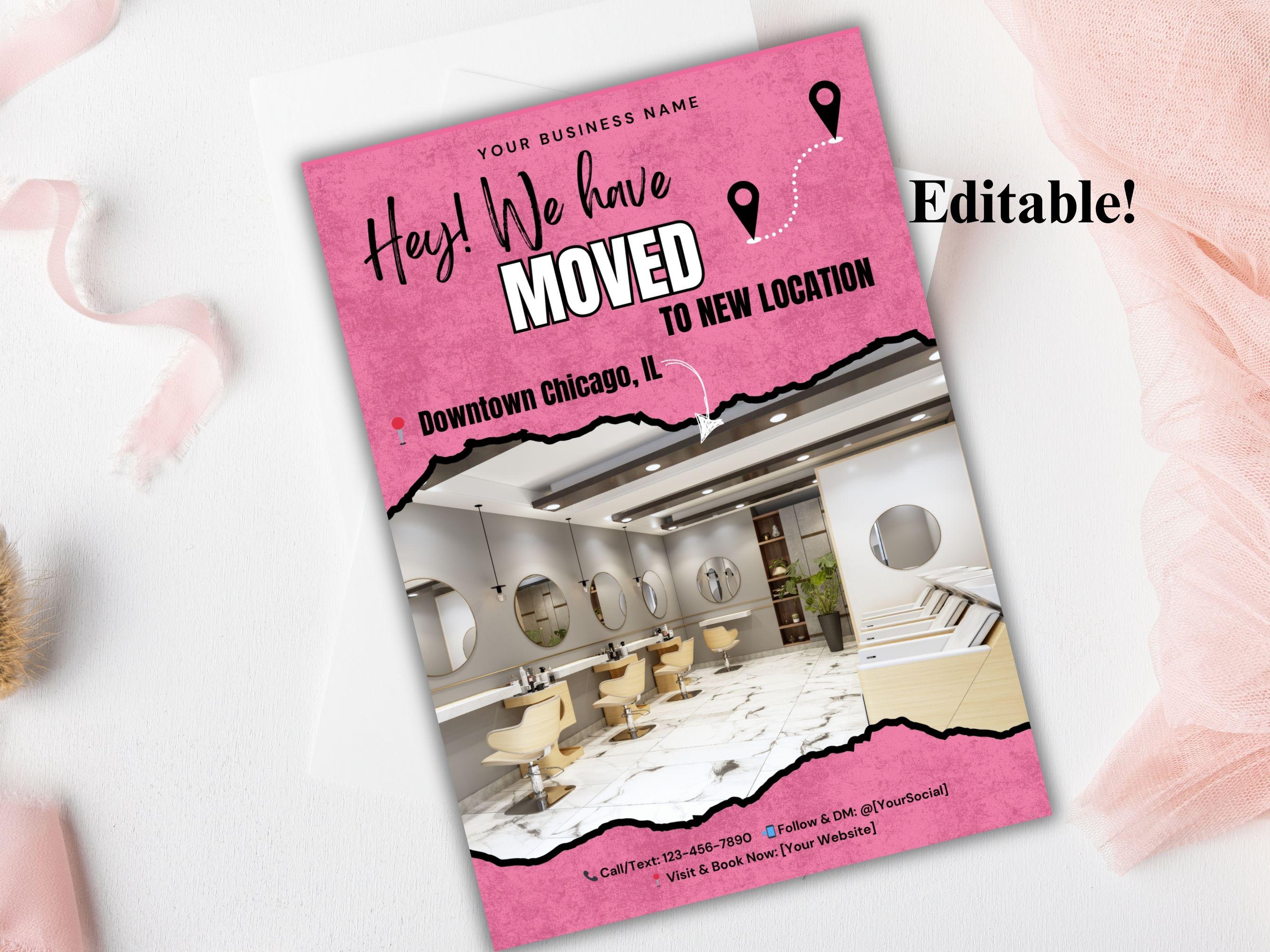 We Have Moved DIY New Location Flyer Editable, Location Announcement ...