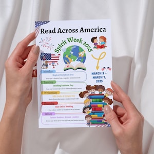 EDITABLE Read Across America Spirit Week Flyer 2025, School Literacy ...