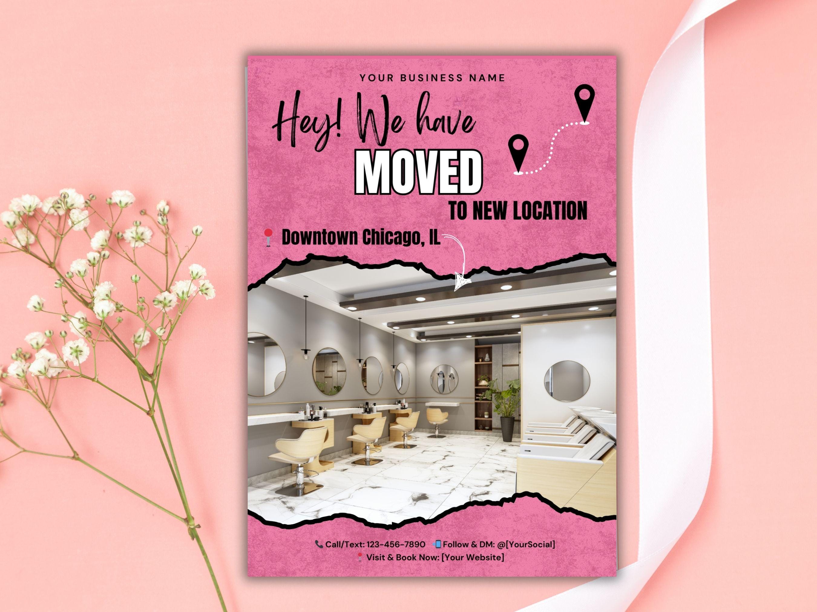 We Have Moved DIY New Location Flyer Editable, Location Announcement ...