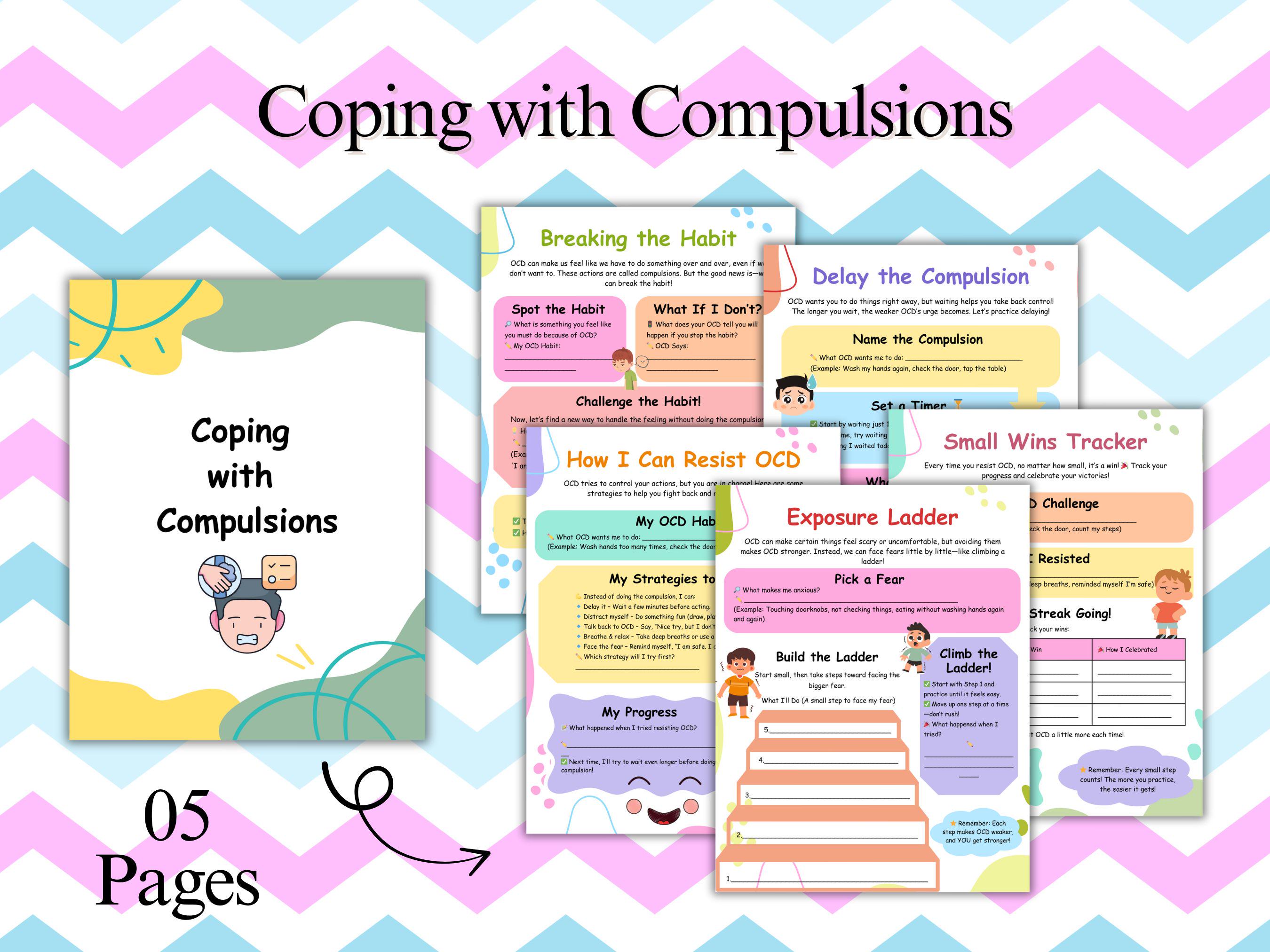 OCD Flashcards for Kids, OCD Worksheets Printable, OCD Therapy Games ...