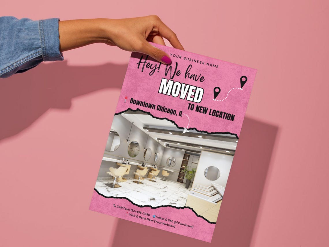 We Have Moved DIY New Location Flyer Editable, Location Announcement ...