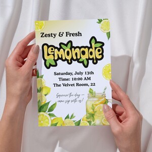 Lemonade Sale Flyer Template, Summer Fundraiser Poster, Printable ...