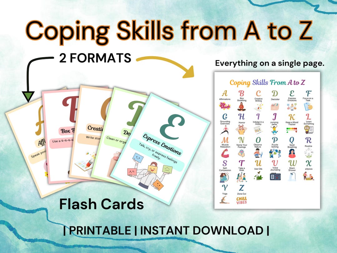 Coping Skills From A to Z, Coping Strategies ABC Coping Skills ...