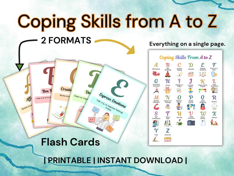 Coping Skills From A to Z, Coping Strategies ABC Coping Skills ...