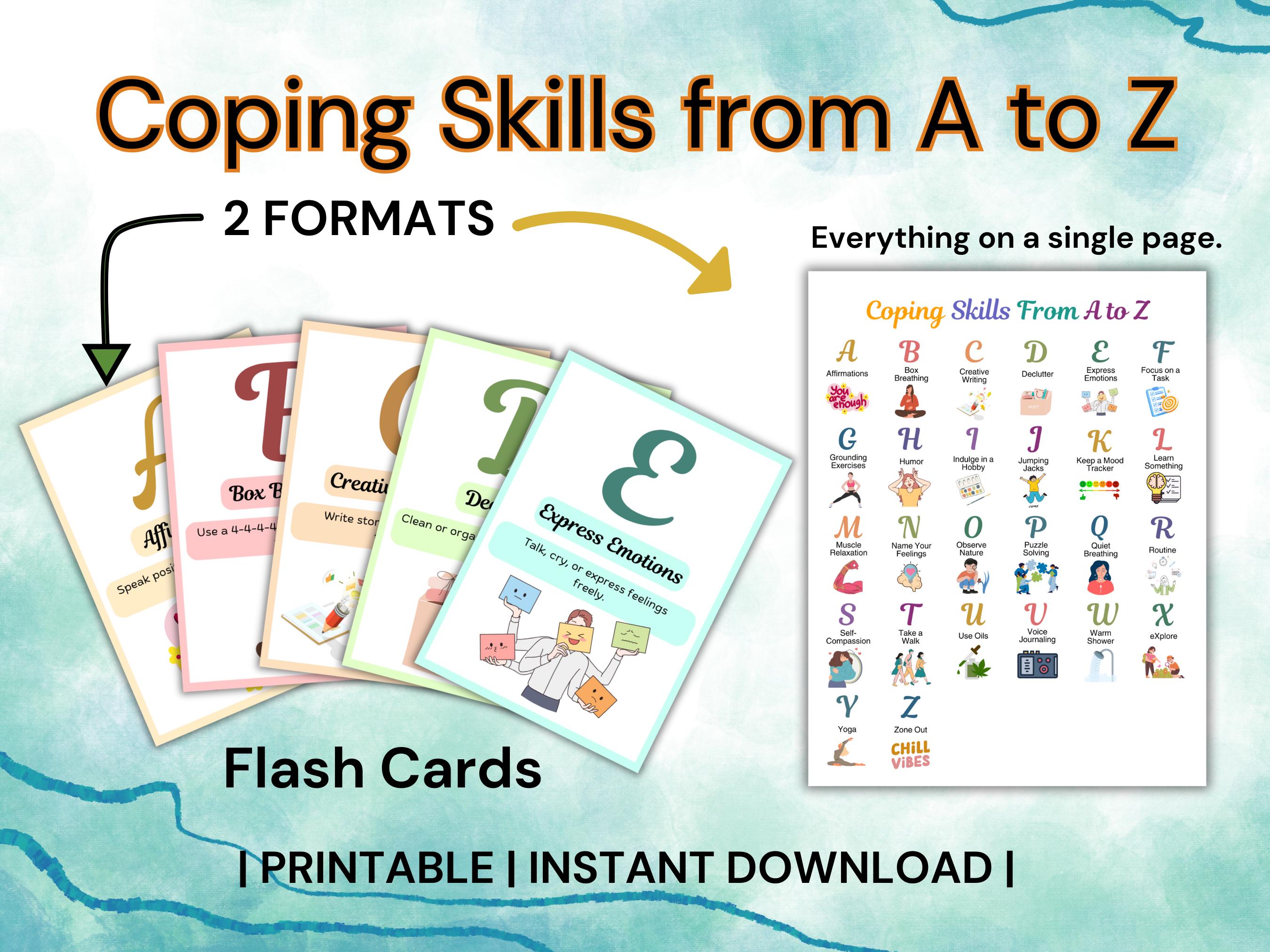 Coping Skills From A to Z, Coping Strategies ABC Coping Skills ...