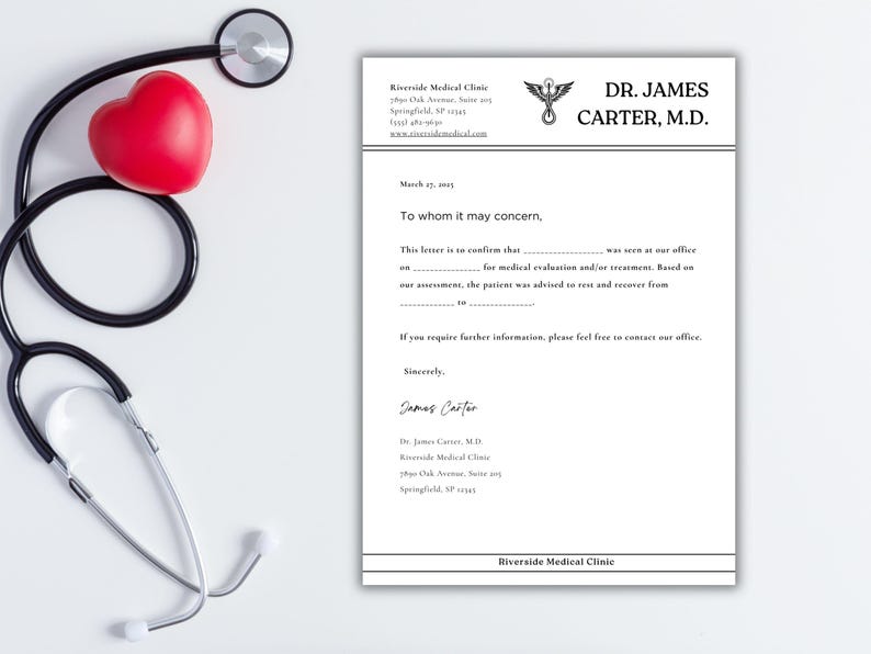 Editable Doctor Excuse Letter Template, Doctor's Note Printable, Doctor ...