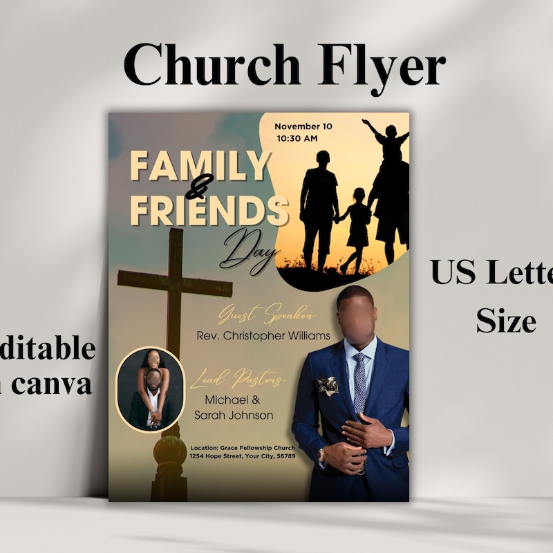Family and Friends Day Program Template - Etsy