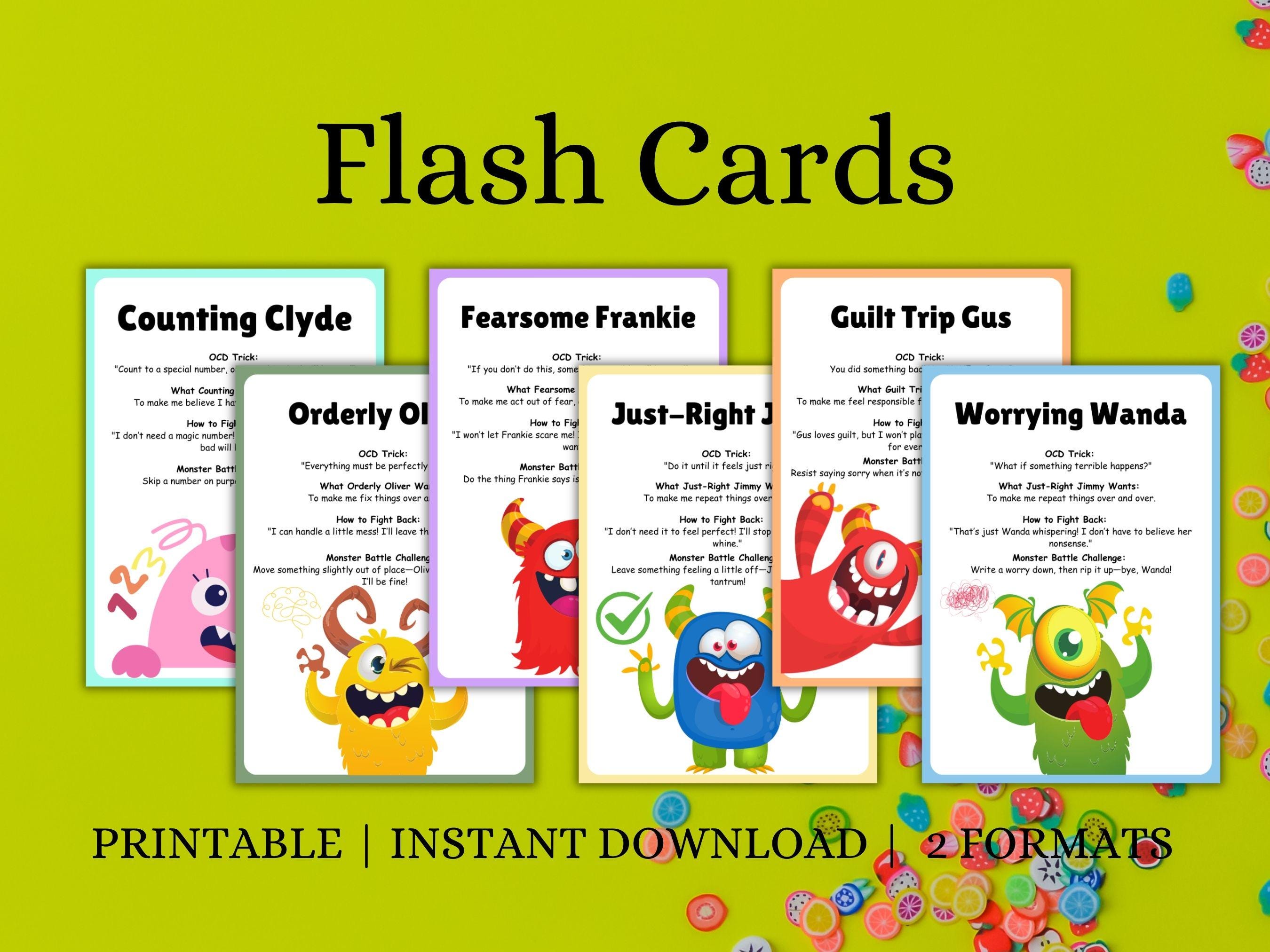 OCD Flashcards for Kids, OCD Worksheets Printable, OCD Therapy Games ...