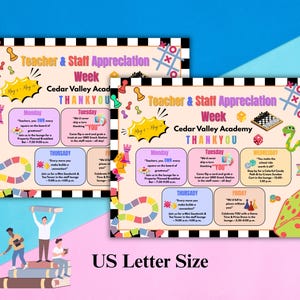 Board Game Style Teacher Appreciation Week | Canva Editable Template ...