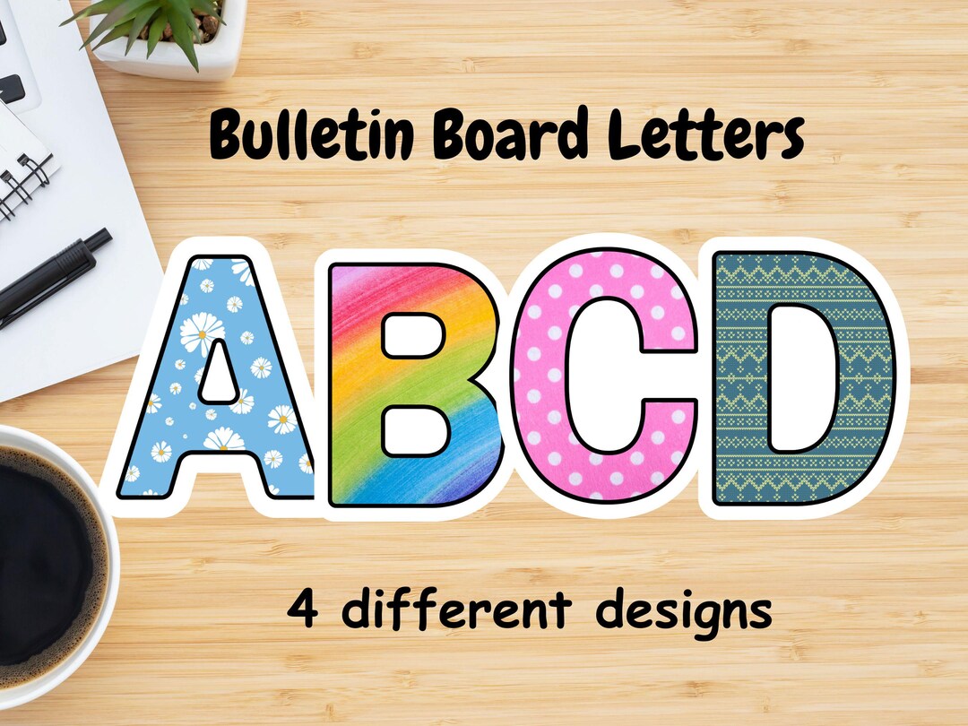 Printable Cutesy Bulletin Board Letters | Custom Classroom Lettering ...