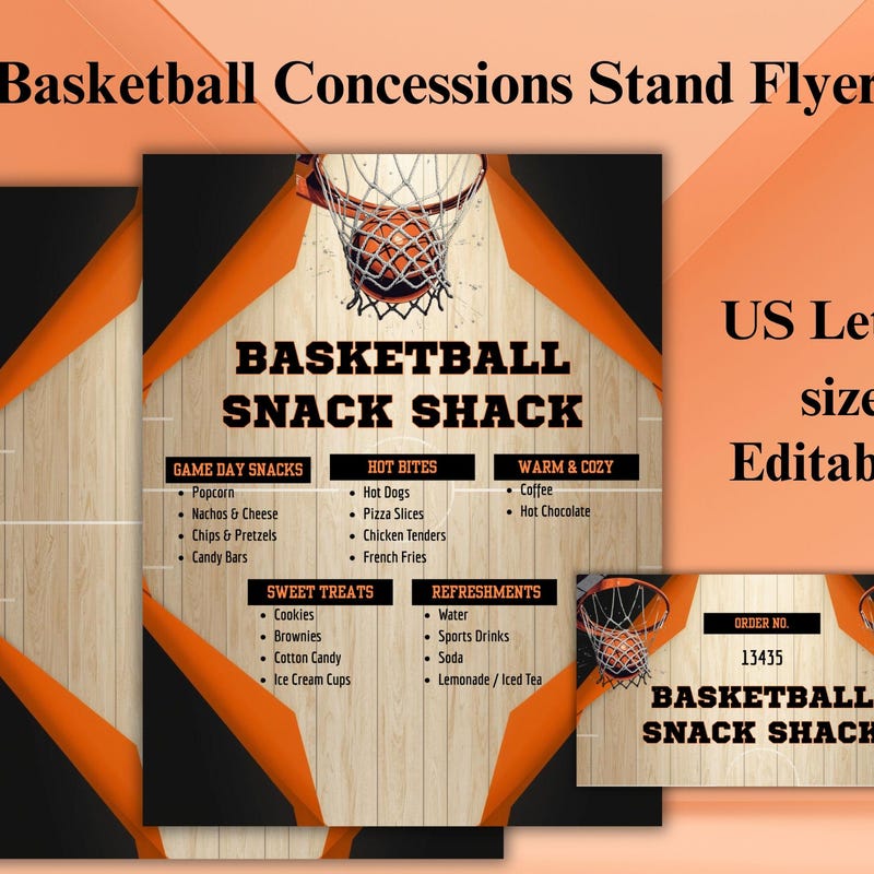 Snack Bar Flyer Editable - Etsy
