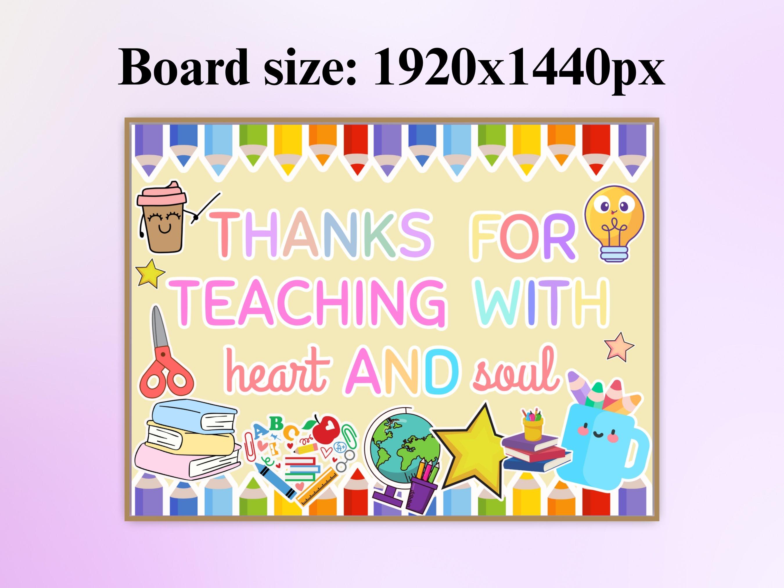 Printable Teacher Bulletin Board Kit | Classroom Door & Hallway Display ...