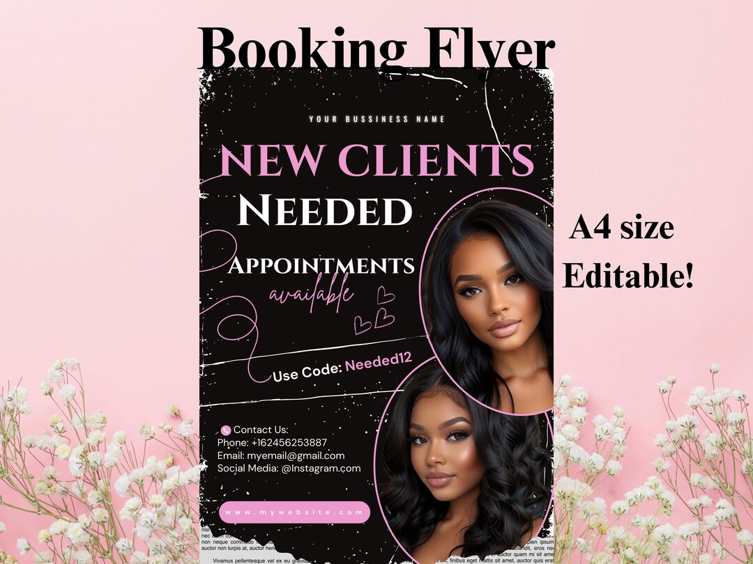 Editable Booking Flyer Template, Book Now Flyer, New Year Booking ...