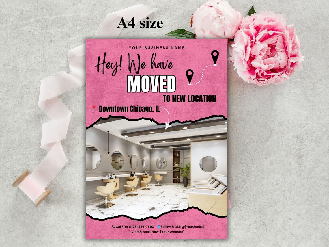 We Have Moved DIY New Location Flyer Editable, Location Announcement ...