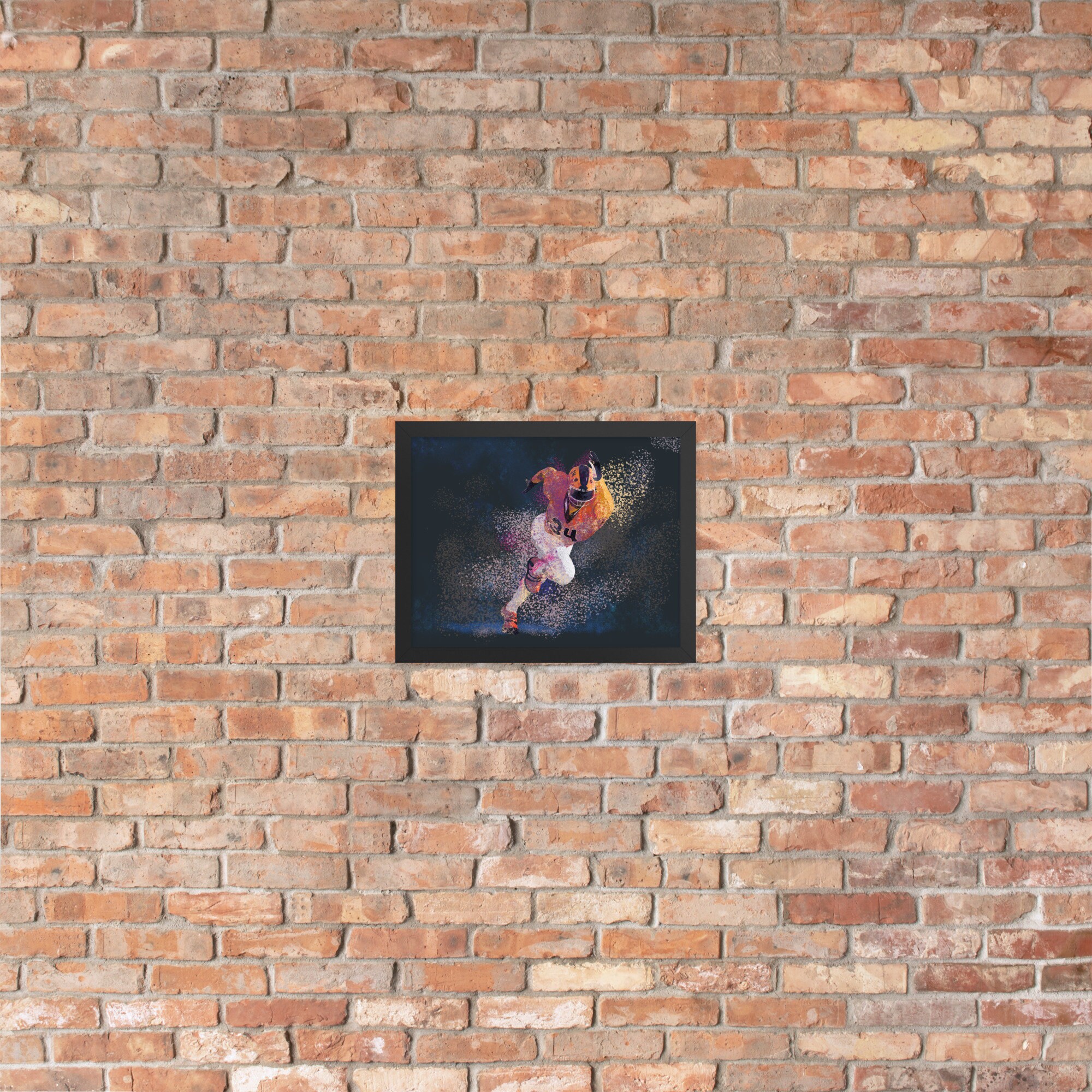 Dynamic American Football Wide Receiver Exciting Framed Digital Poster ...