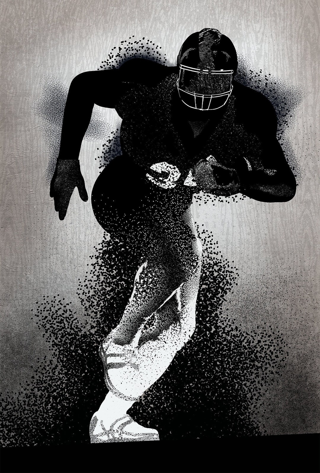 Football Wall Art – Male Athlete Poster – Teen Boy Bedroom Decor – Wide ...