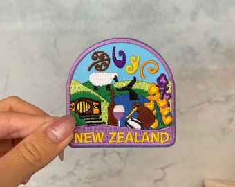 New Zealand Travel Embroidery Patch - Iron On, Sew On - Etsy