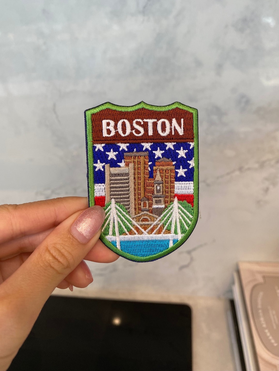 Boston USA Travel Embroidery Patch - Iron On, Sew On, United States, US ...