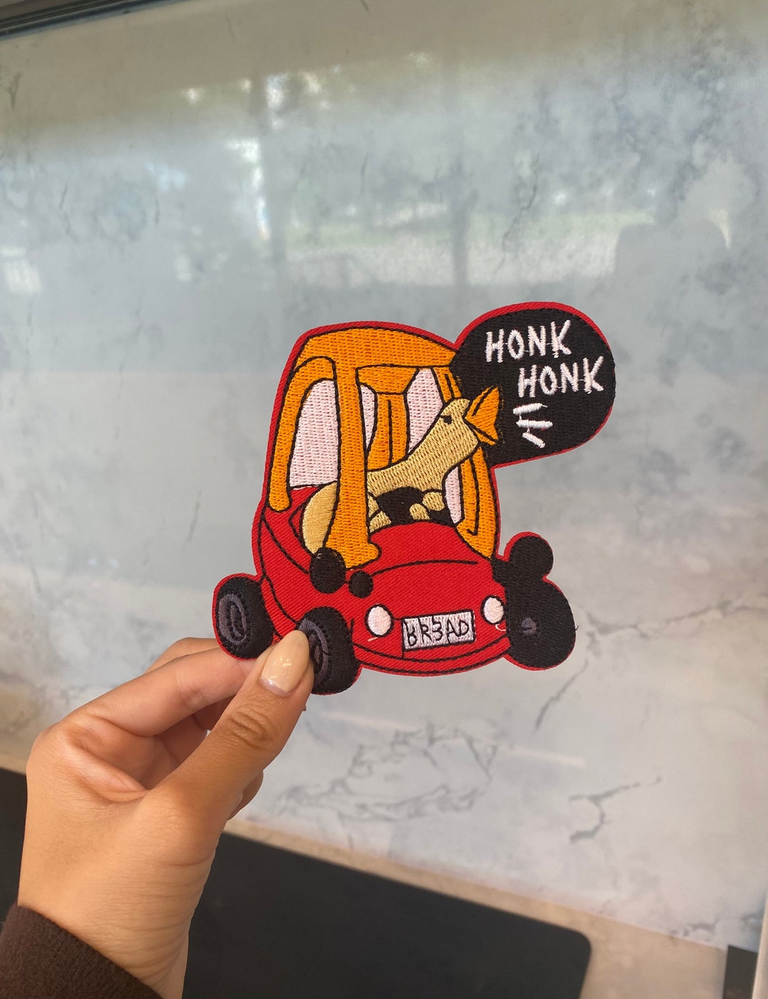 Honk Honk Duck Driving Car Embroidery Patch - Iron On, Sew On, Kawaii ...