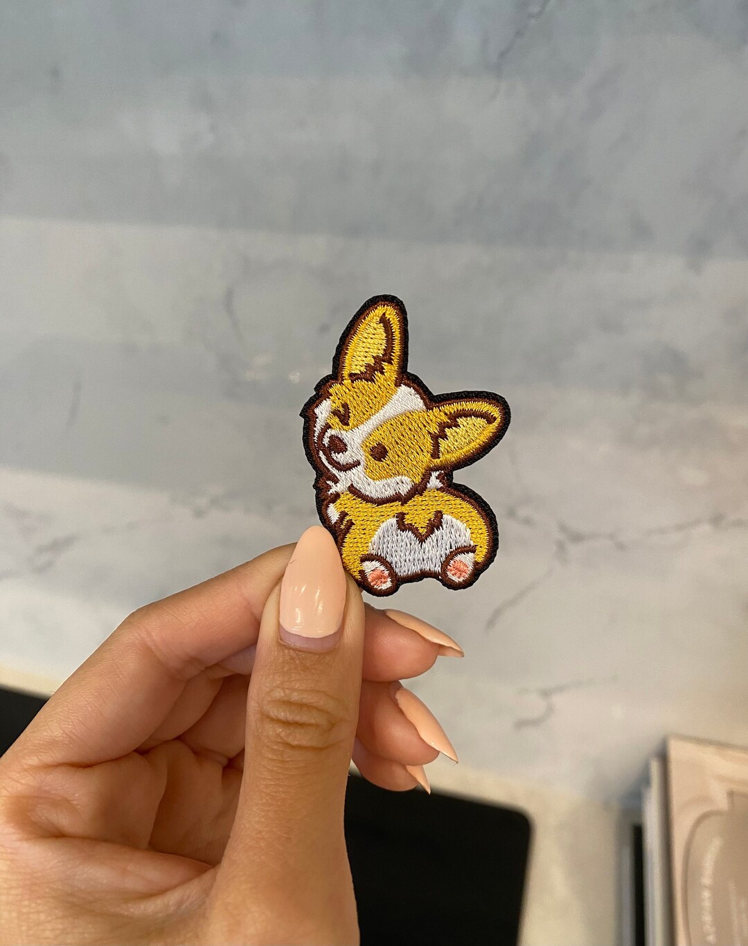 Winking Corgi With Bum Embroidery Patch - Iron On, Sew On, Dog Patch, Kawaii Patches 6 - Etsy