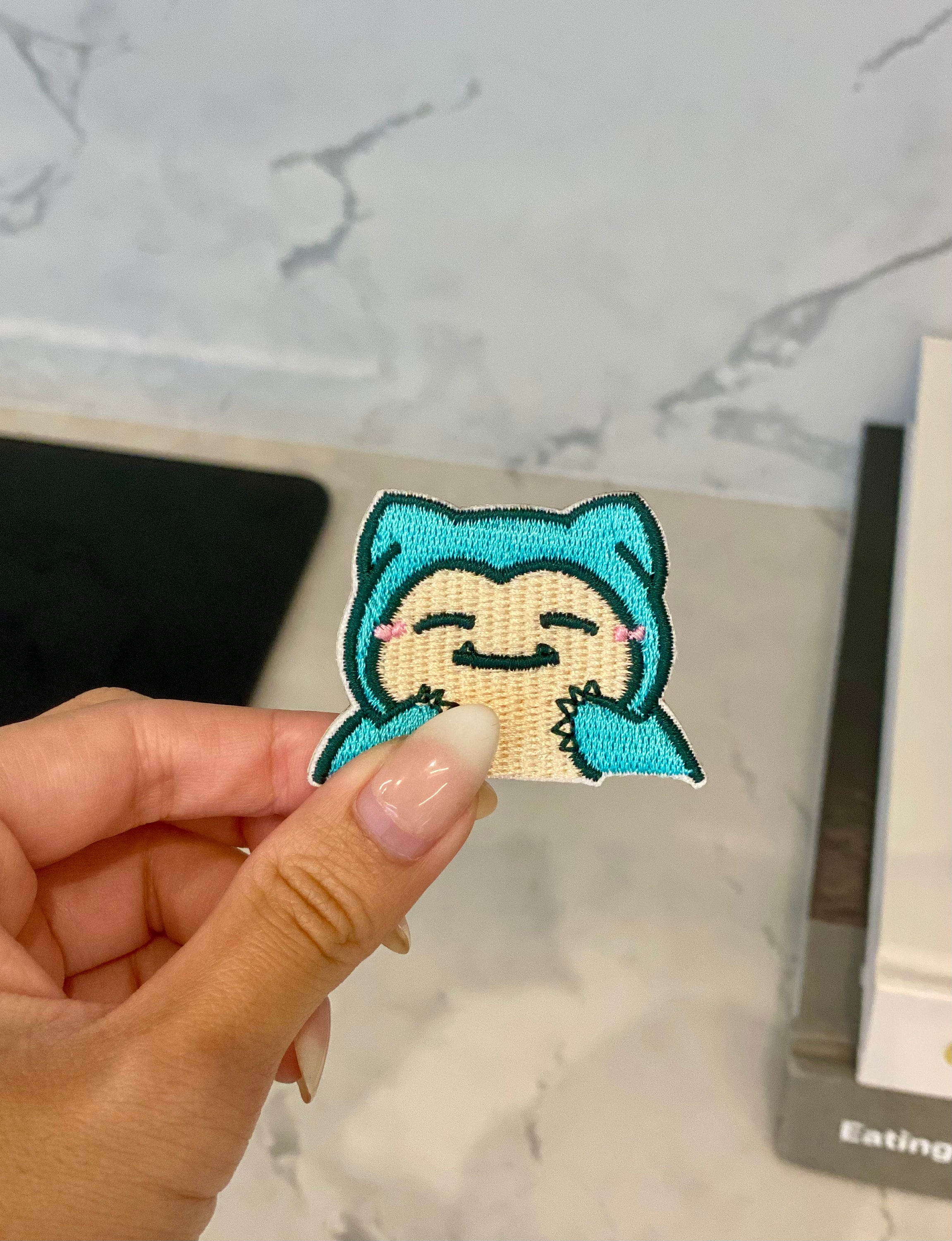 Snorlax Pokemon Embroidery Patch Adhesive Stick On - Etsy