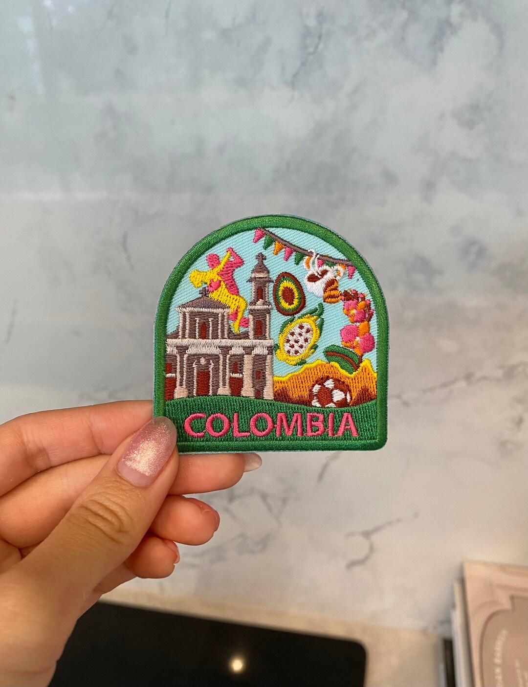 Colombia Travel Patch - Iron On, Sew On, Cartagena, Medellin, Bogota ...