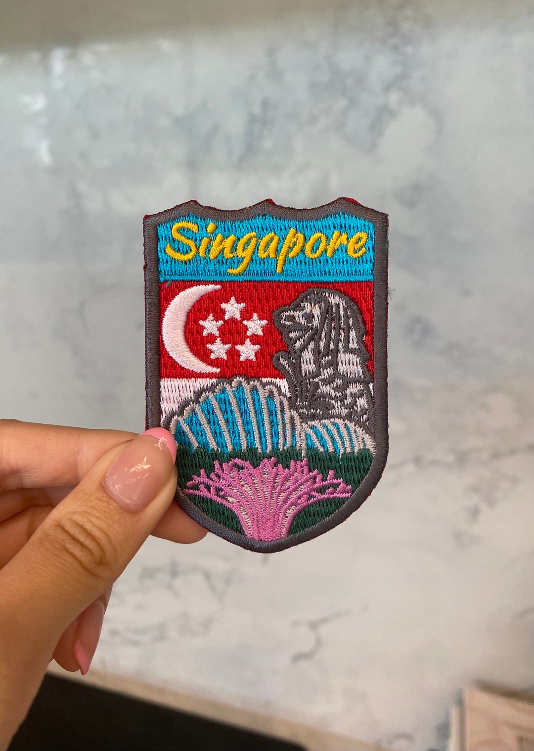 Singapore Travel Patch - Iron On, Sew On, Asia Patch, Gift for ...