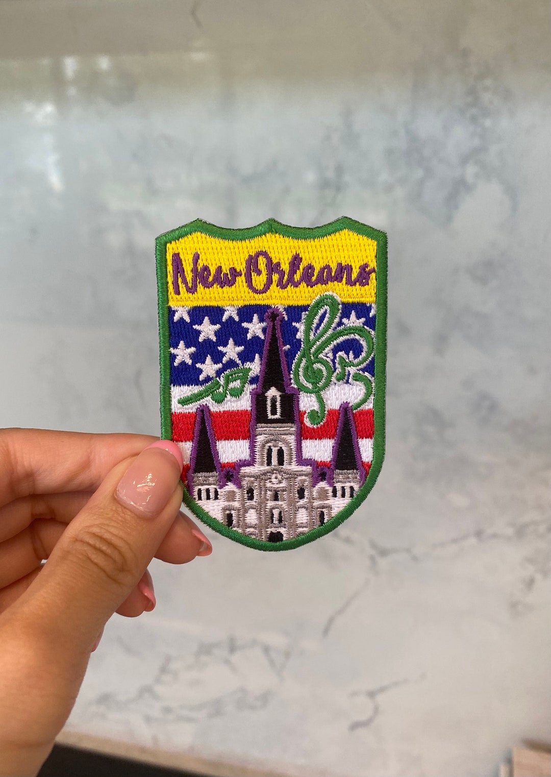 New Orleans Louisiana Travel Embroidery Patch - Iron On, Sew On, Kawaii ...