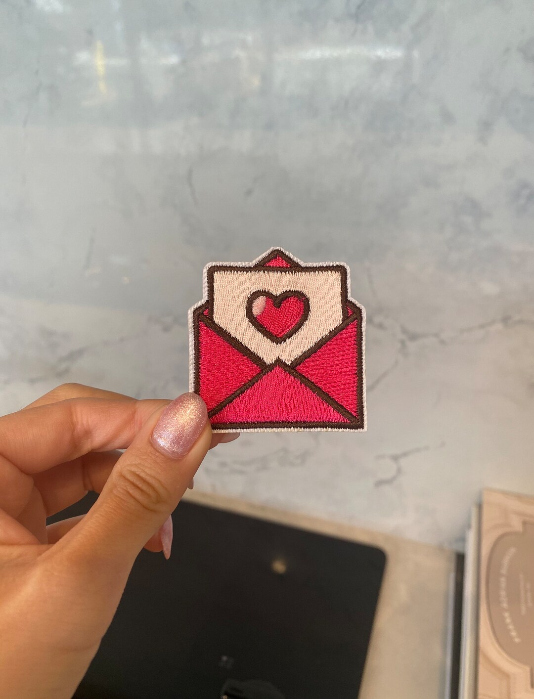 Envelope With Heart Embroidery Patch Iron On, Sew On, Kawaii Patches ...