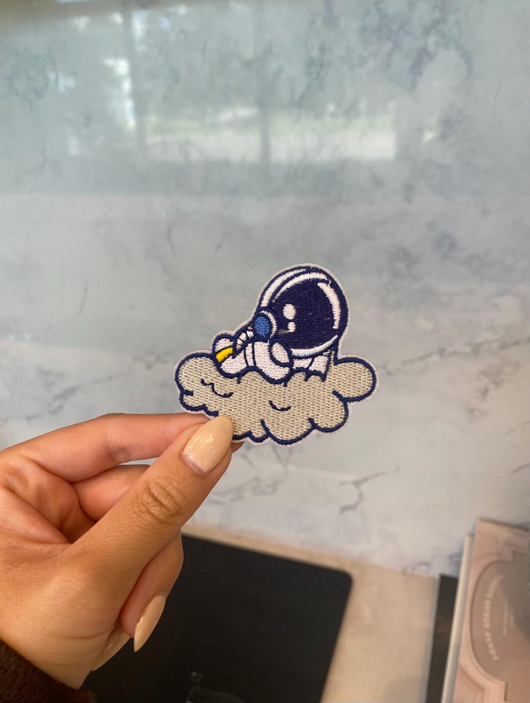 Astronaut on Cloud Embroidery Patch - Iron On, Sew On, Space Patch ...