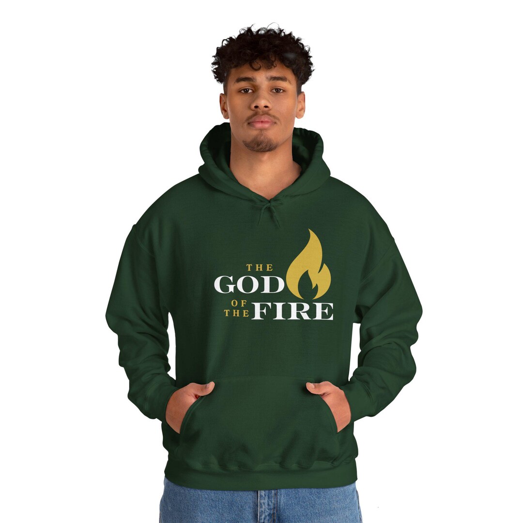 Christian Fire Symbol Unisex Hoodie, Bold and Stylish Encouragement ...