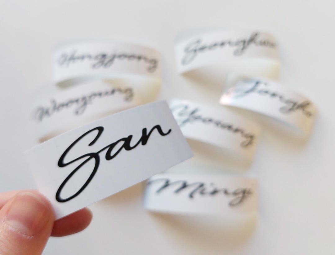 Ateez Members Cursive Name Vinyl Decal Stickers With Freebie Vinyl Pack ...