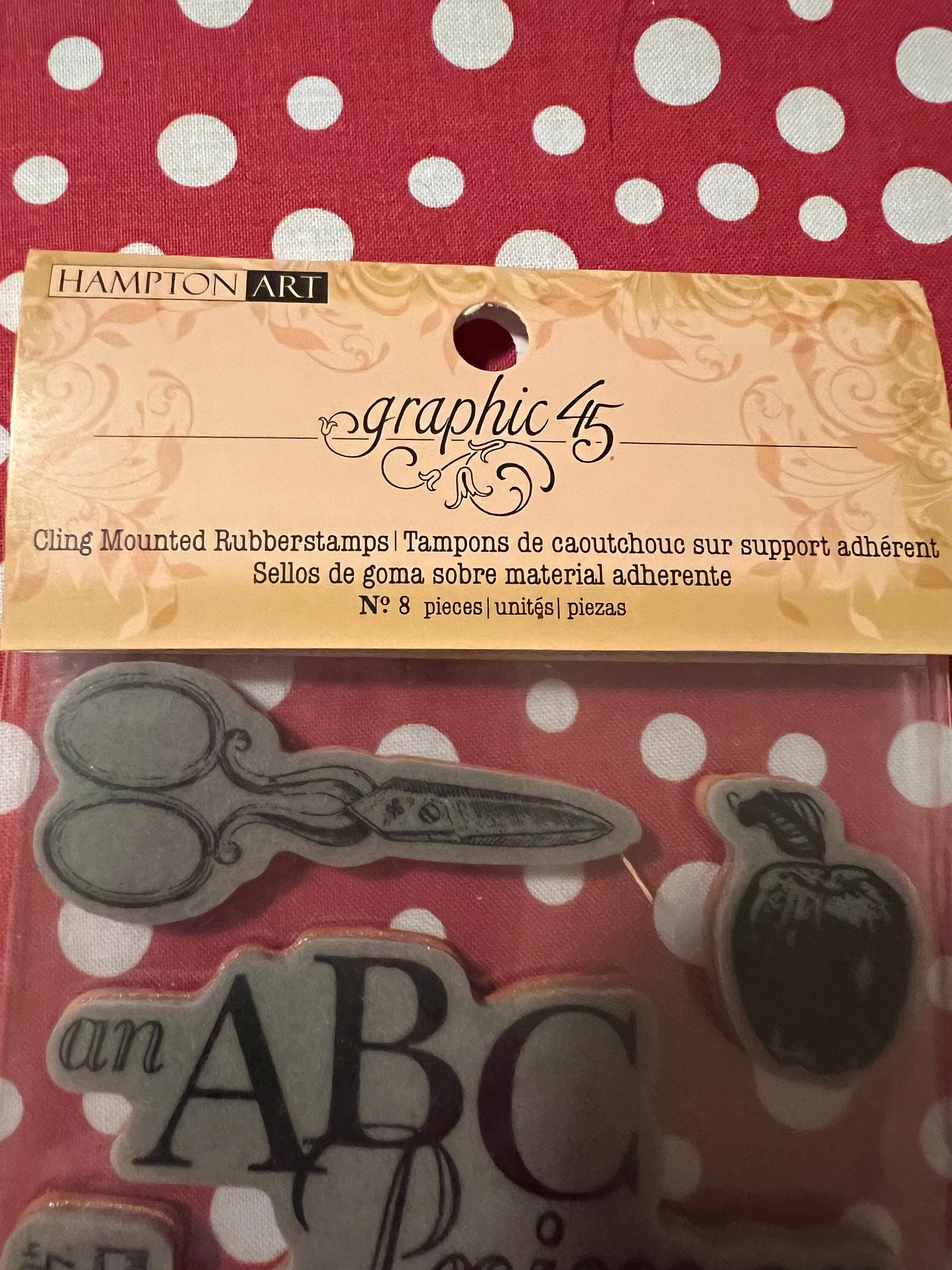 Graphic 45 Hampton Art 'ABC Primer' Stamp Set - Etsy