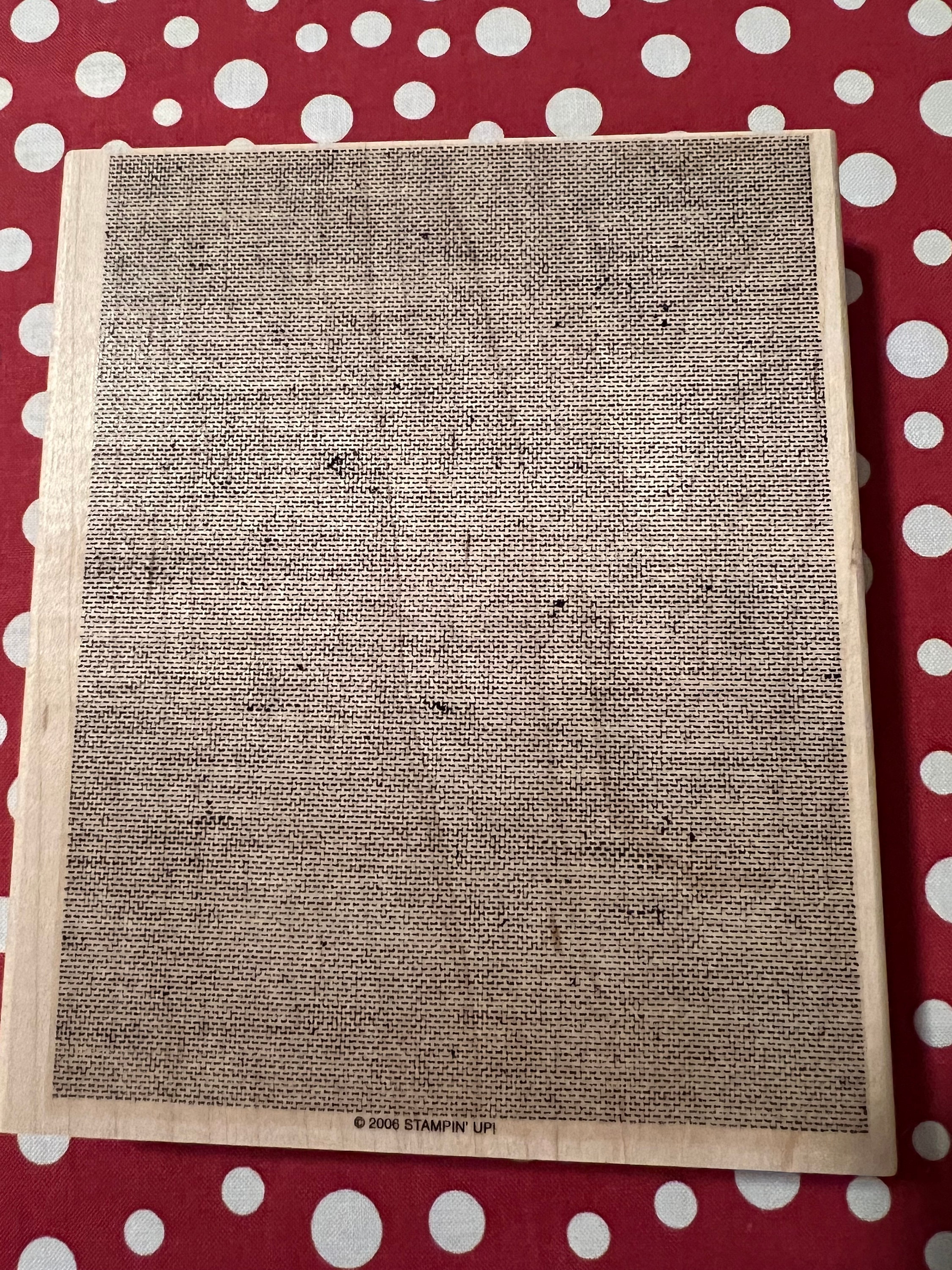 Stampin Up linen Background Block Stamp - Etsy