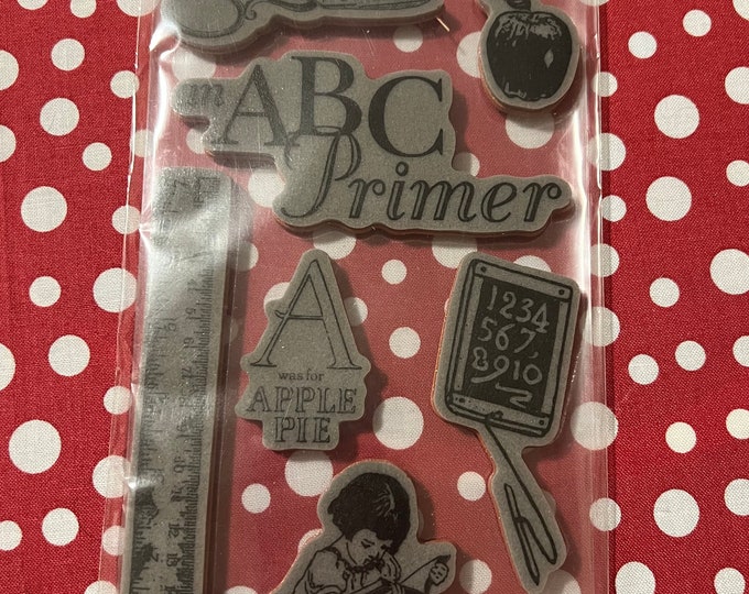 Graphic 45 Hampton Art 'ABC Primer' Stamp Set - Etsy