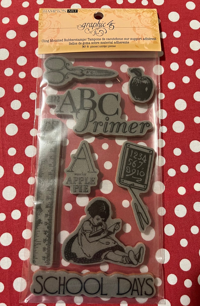 Graphic 45 Hampton Art 'ABC Primer' Stamp Set - Etsy