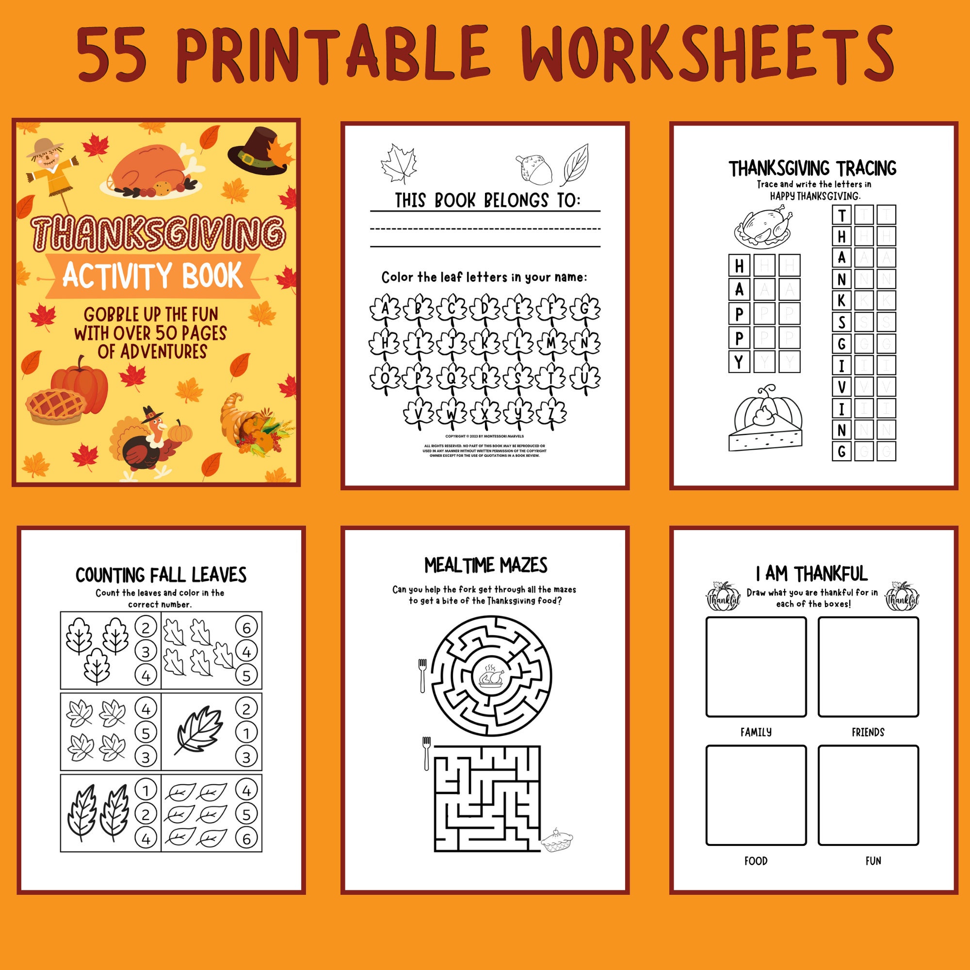 55 Thanksgiving Activity Pages for Kids | Thanksgiving Coloring Pages ...